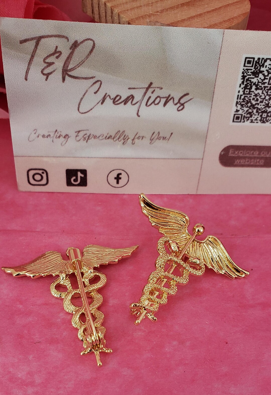 Gold Caduceus Enamel Pin: Medical Symbol, Nurse Gift - Etsy