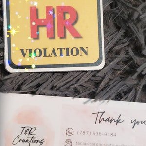 Pegatina De Vinilo Holográfica Walking HR Violation. - Etsy