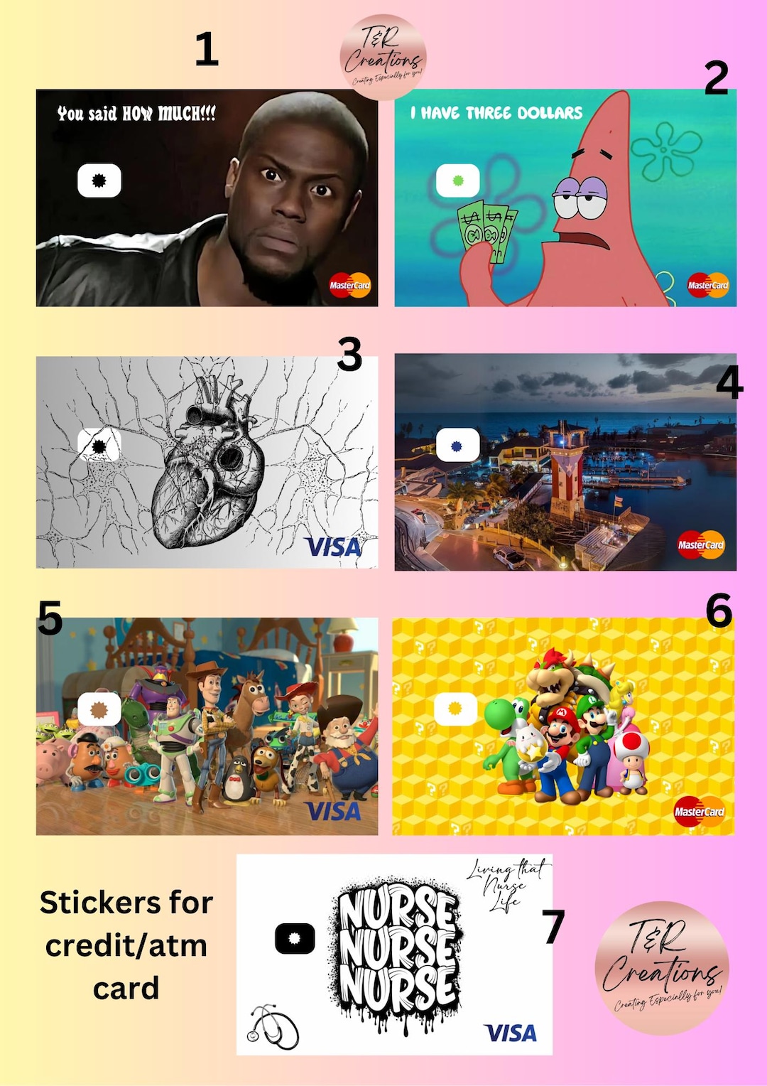 Funny Credit Card Sticker: Glossy Vinyl, Waterproof Debit Card Decal - Etsy