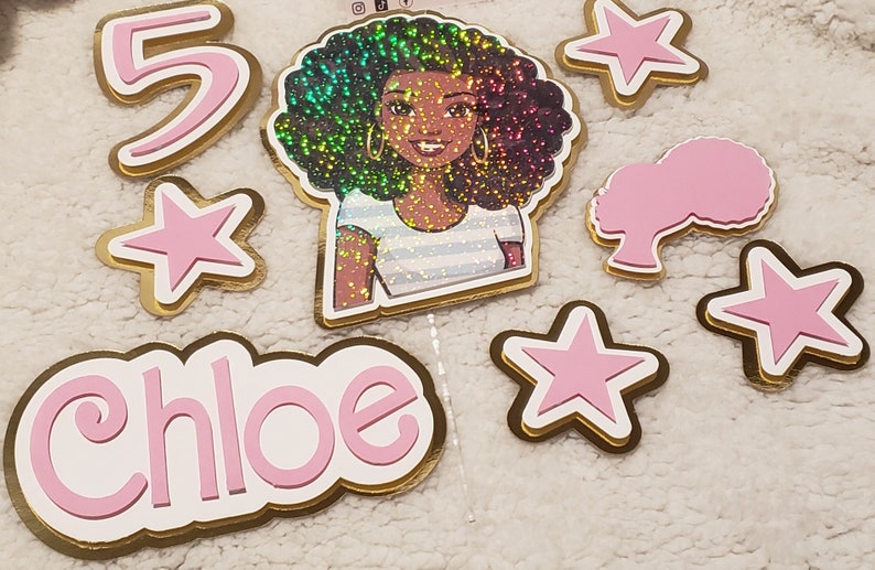 Personalized Cake Topper African American Barbi - Etsy