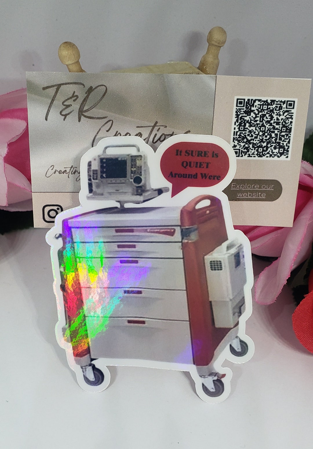 Emergency Car. Holographic Vinyl Sticker Nurse Sticker Hospital Gift - Etsy