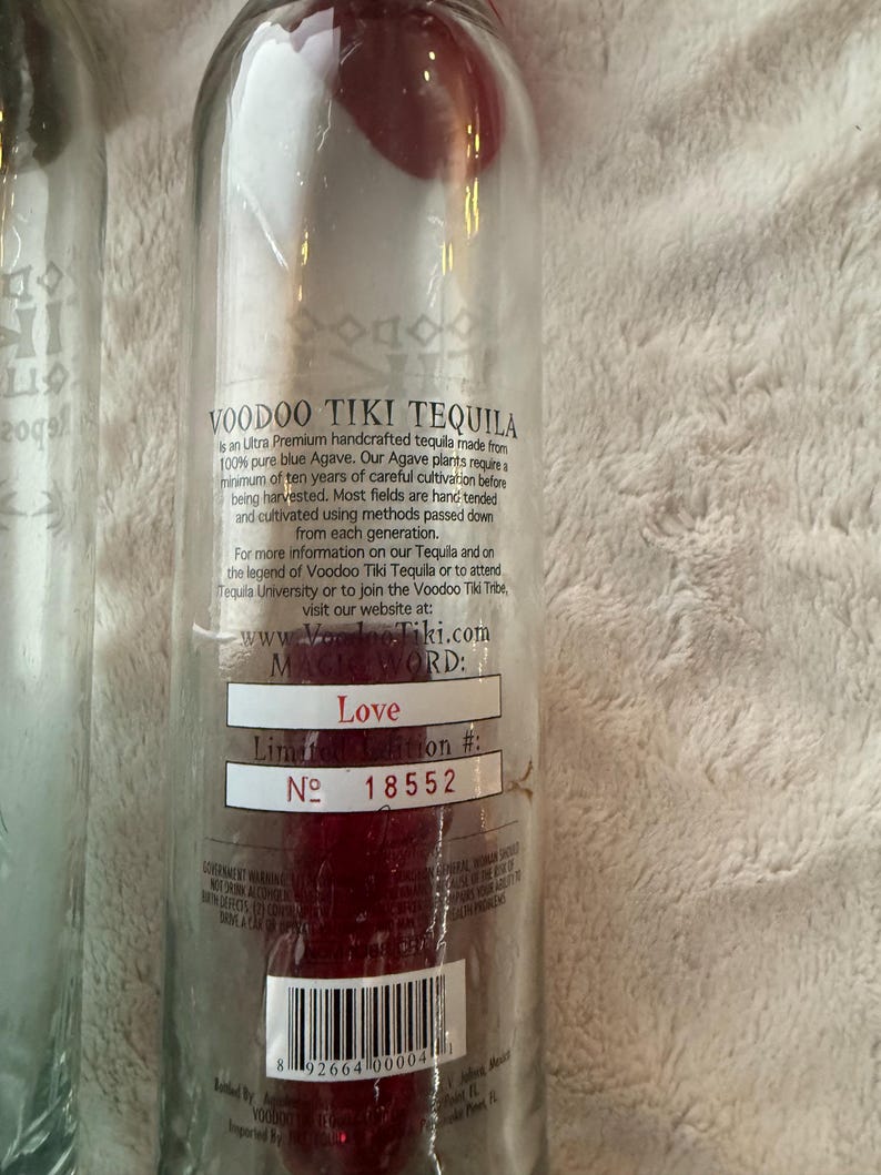 Rare Voodoo Tiki Tequila Bottles – Hand-carved Glass Sculptures Inside ...