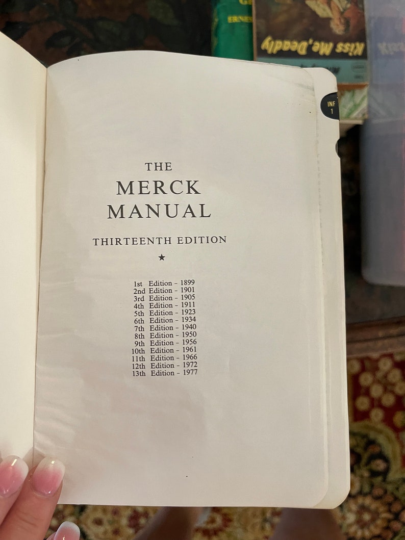 Hardcover Book – the Merck Manual (thirteenth Edition) - Etsy