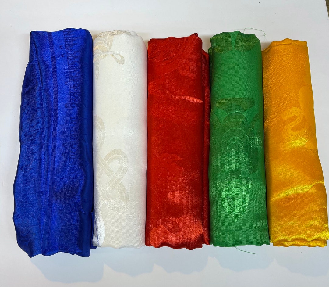 Tibetan Khata Set 5 Colors - Etsy
