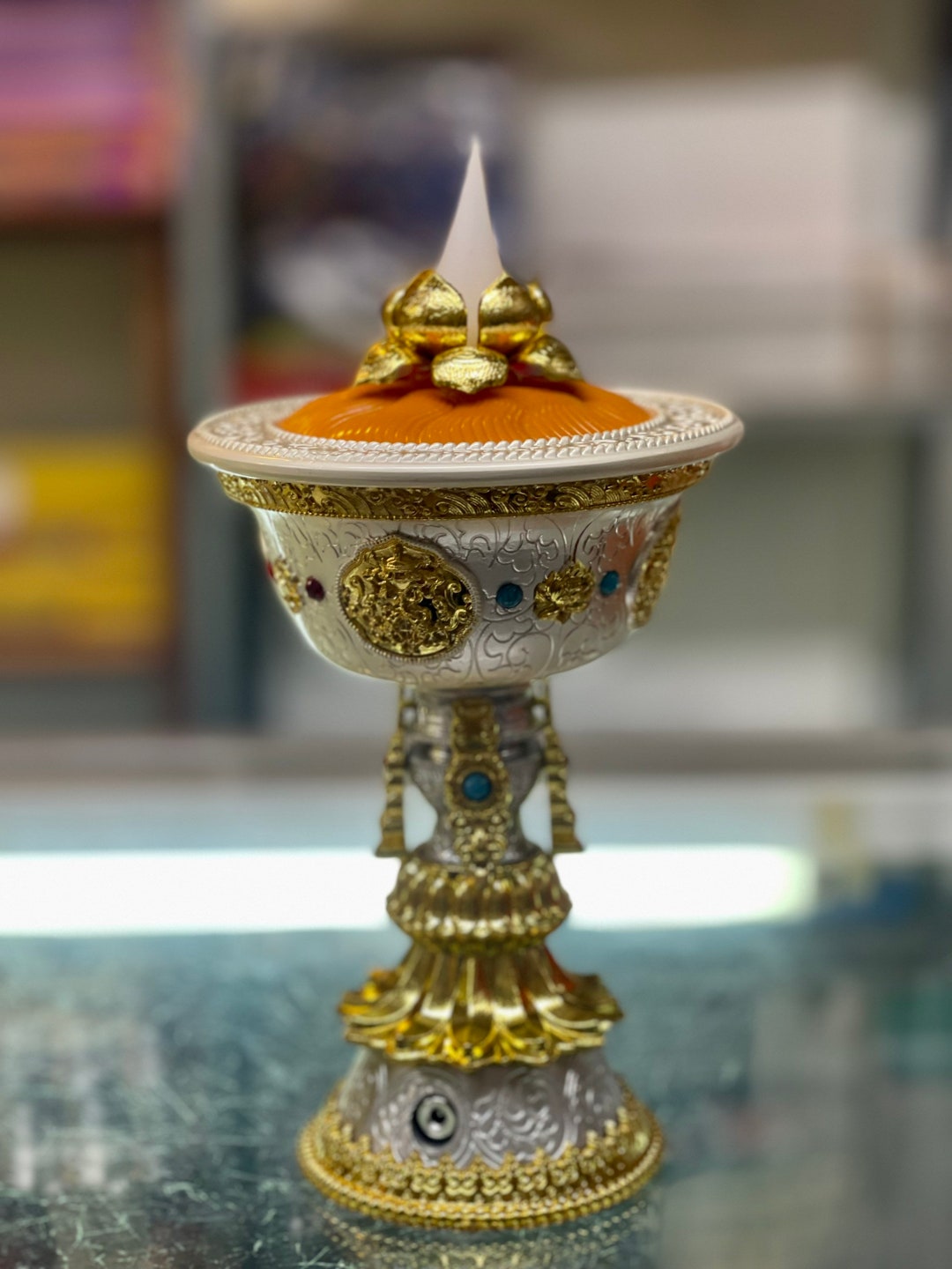 Tibetan LED Electronic Butter Lamp Rechargeable Burning Lamp - Etsy