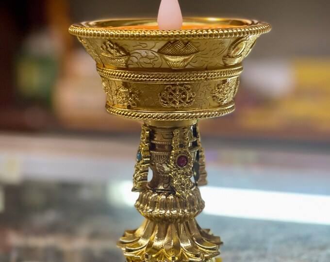 Tibetan LED Electronic Butter Lamp Rechargeable Burning Lamp - Etsy