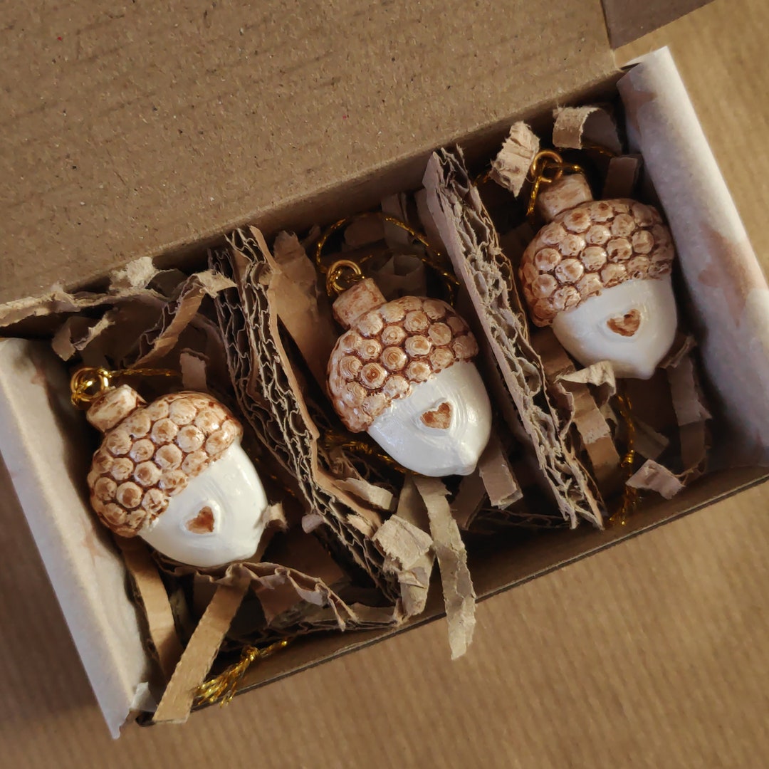 Clay Acorn Ornament: Rustic Tree Decor - Etsy