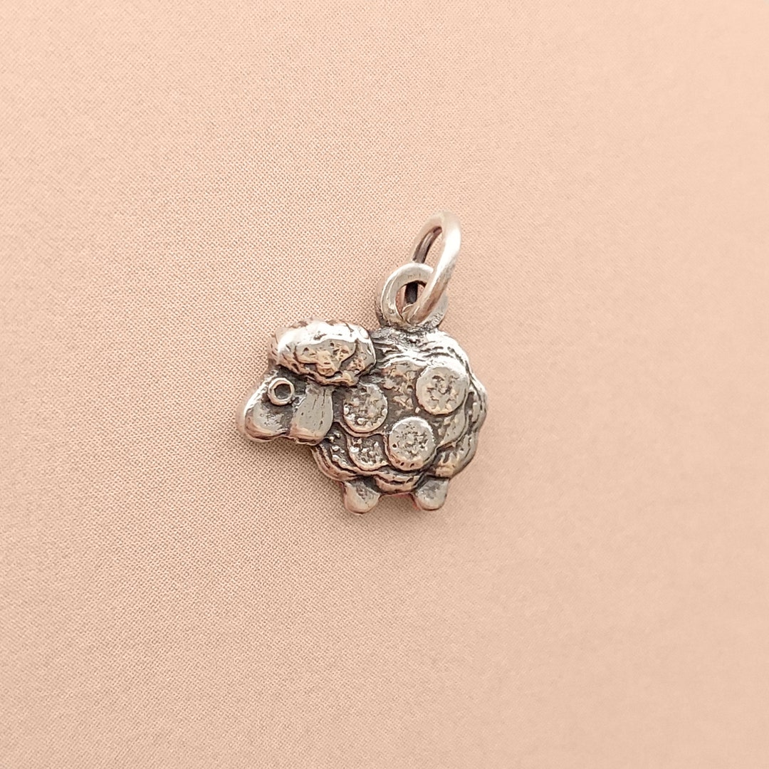 Handmade Sheep Silver Necklace - Sterling Silver Lamb Charm - Handmade ...