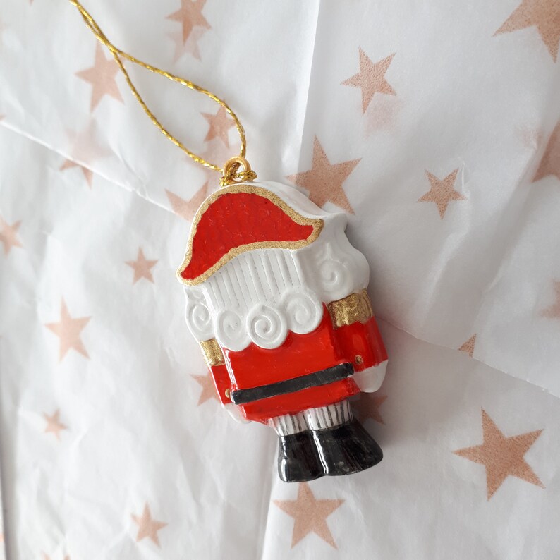 Handmade Clay Nutcracker - Air Dry Clay Ornament - Christmas Tree ...