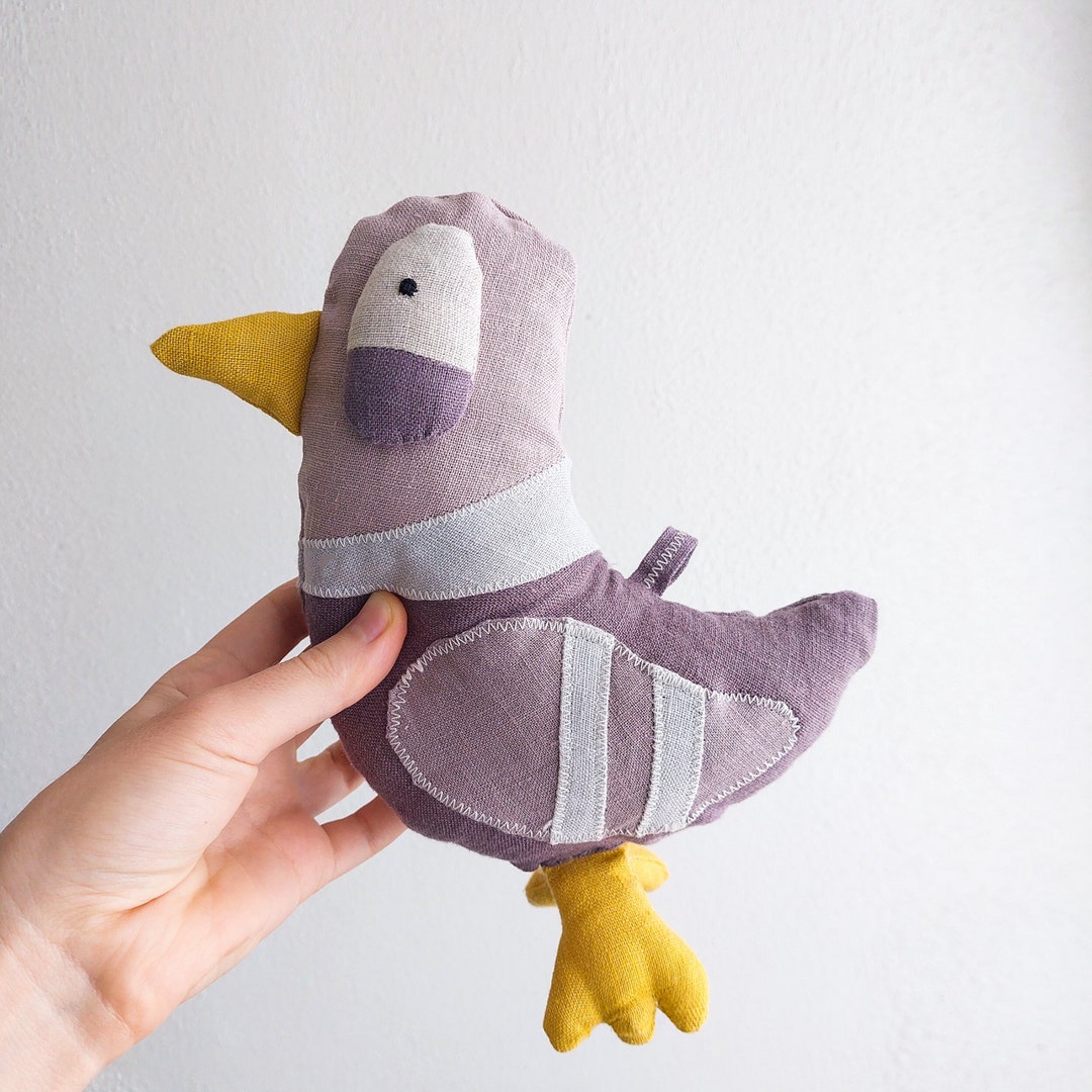 Handmade Linen Pigeon Plush Toy: Glen Heirloom Stuffed Animal - Etsy UK