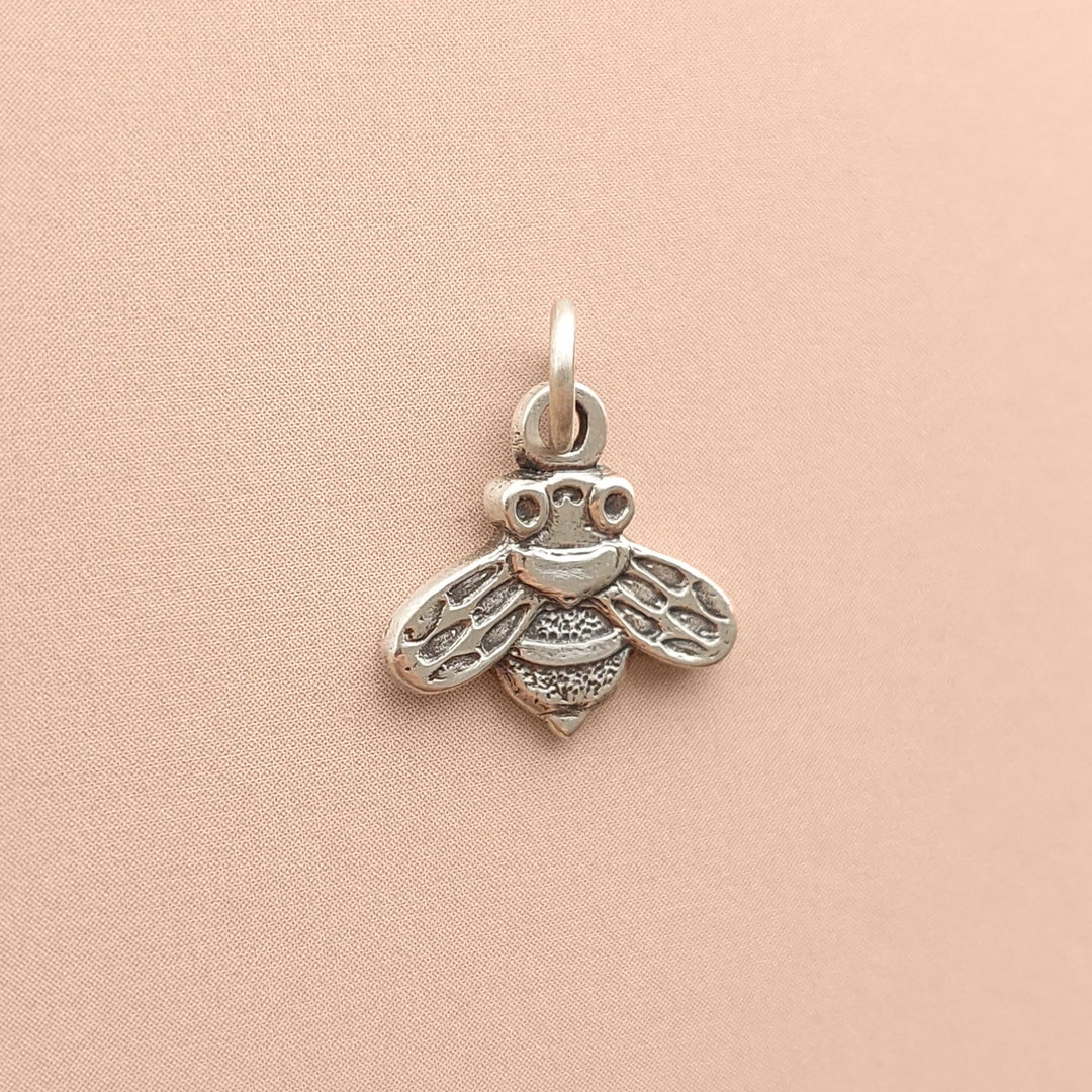 Sterling Silver Bee Necklace - 925 Silver Honey Bee Jewelry - Tiny ...
