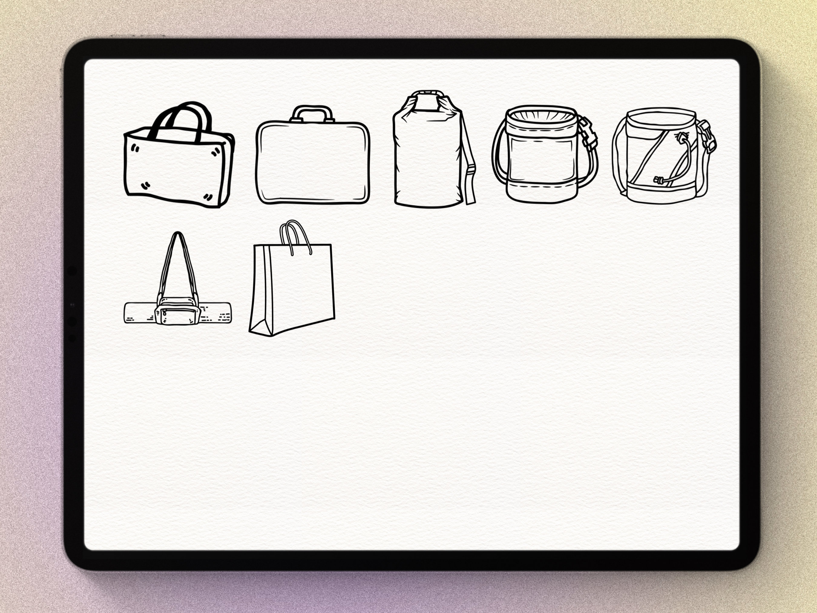 Bags Doodles Procreate Stamp Brush Set - Etsy