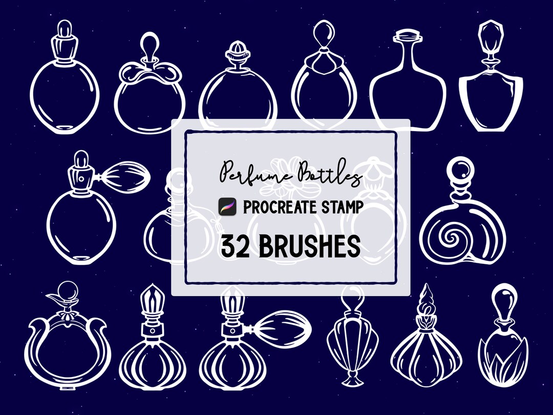 Perfume Bottles Procreate Stamp Brush Set - Etsy