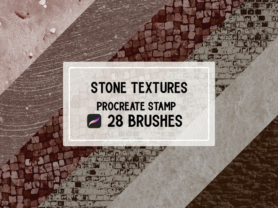 Stone Texture Procreate Brush Set - Rock, Brick, Marble Pattern - Etsy