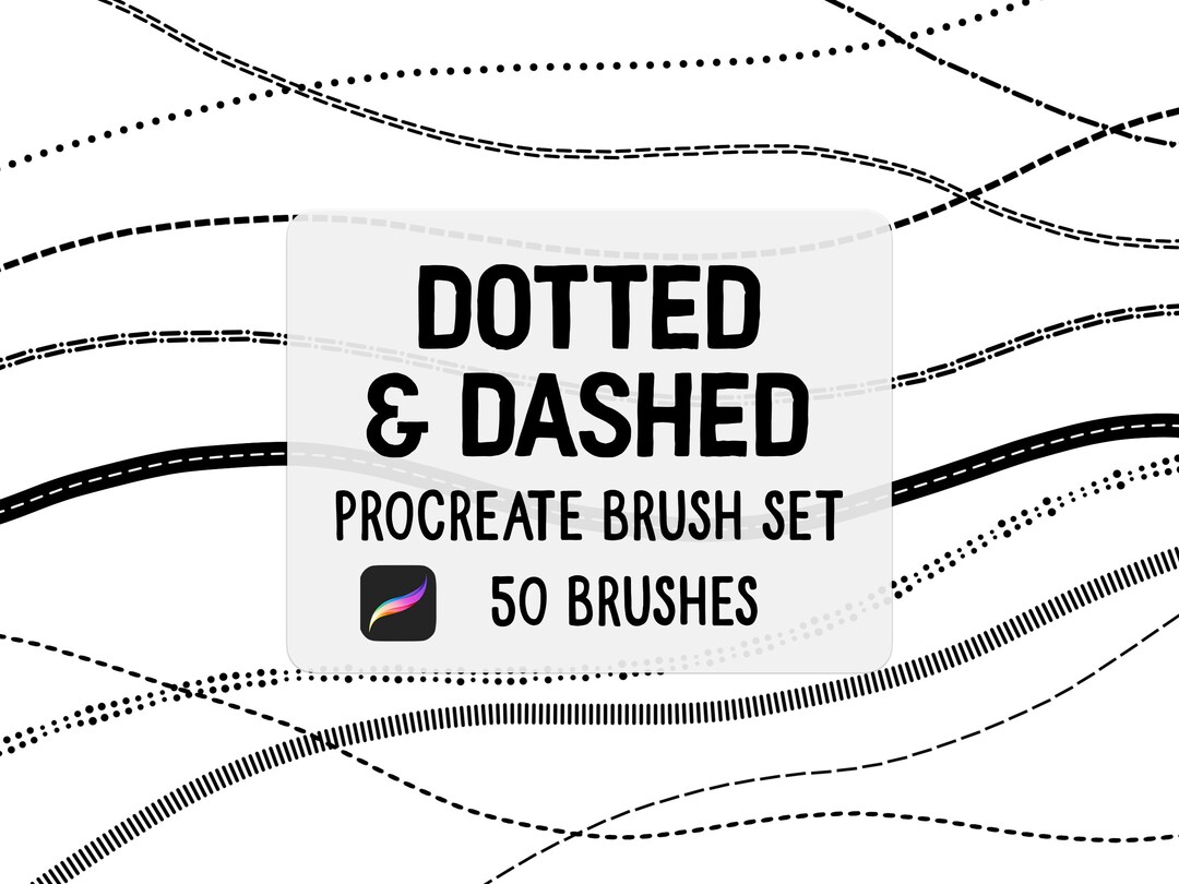 Dotted & Dashed Procreate Brush Set - Etsy