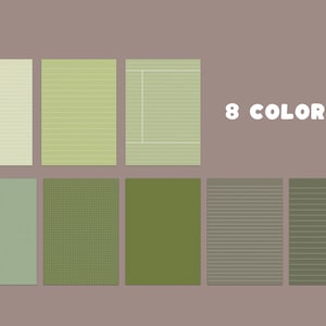 Textured Green Digital Notes Template - Printable, A4, US Letter ...