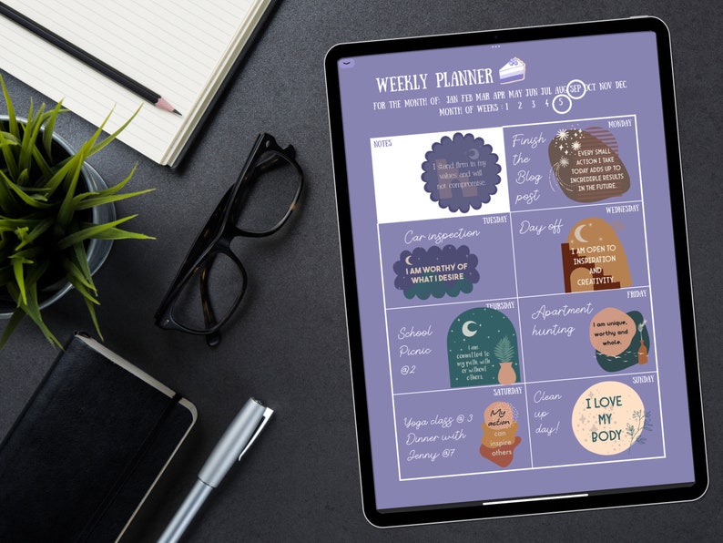 Boho Positive Affirmation Digital Stickers Set Goodnotes - Etsy