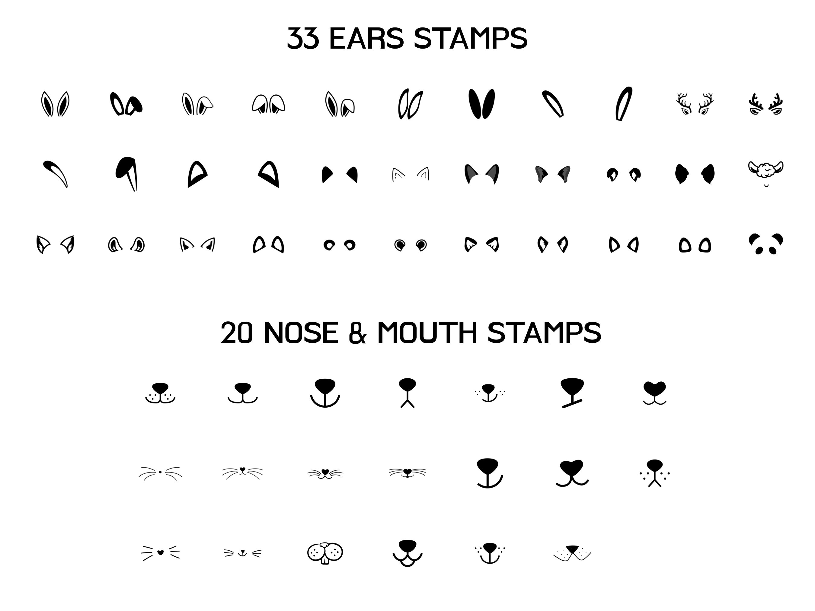 Kawaii & Cute Character Creator Procreate Stamp Brush Set - Etsy Australia