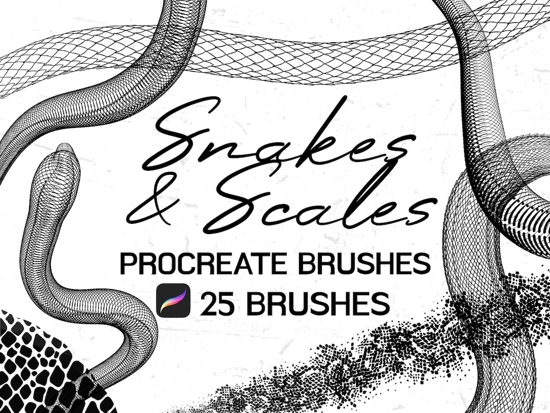 Snake Scale Print Pattern Procreate Brush Set - Etsy