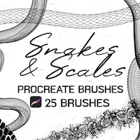 56 Snake Brushes for Procreate | Scales, Structure, Snake Body ...