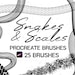Snake Scale Print Pattern Procreate Brush Set - Etsy