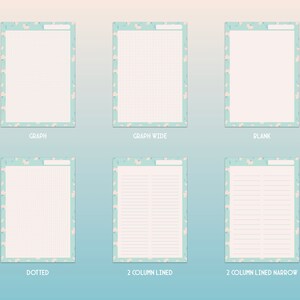 Aesthetic Flower Digital Notes Template - Printable, A4, US Letter ...