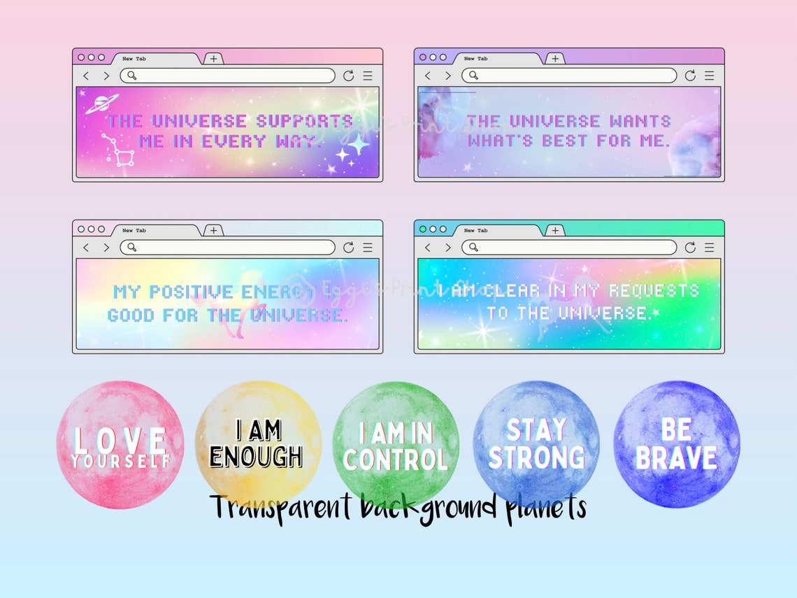 Positive Affirmation Digital Stickers Bundle Goodnotes PNG - Etsy