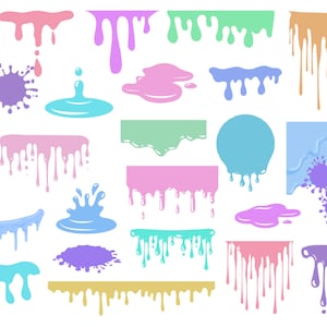 Drip Procreate Stamp Brush Set, Paint, Watercolor, Dripping, Blood ...