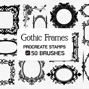 Gothic Frames Procreate Stamp Brush Set - Etsy