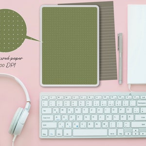 Textured Green Digital Notes Template - Printable, A4, US Letter ...