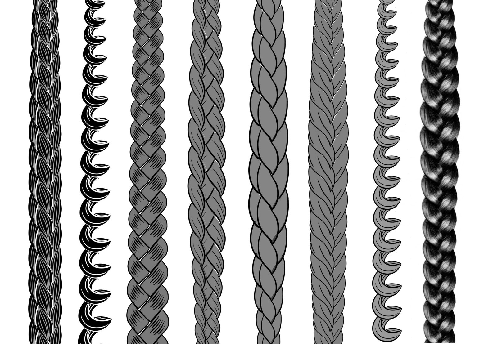 Ultimate Braid Procreate Brush Set - Etsy