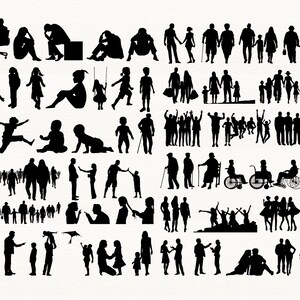 300 People Silhouette Procreate Stamp Brush Set - Etsy