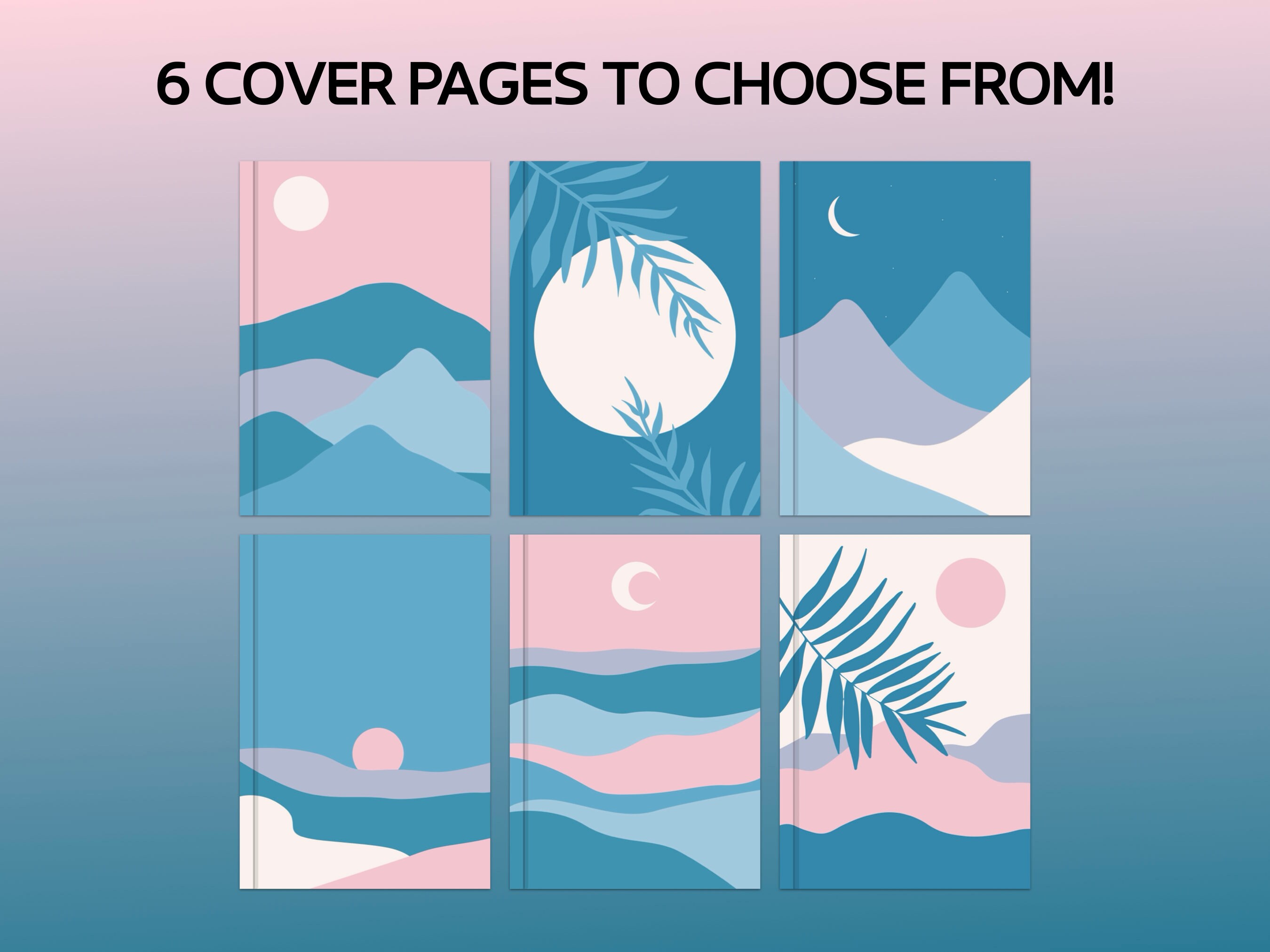 Boho Digital Notebook, 6 Hyperlinked, 12 Templates for Goodnotes ...