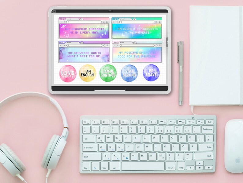 Positive Affirmation Digital Stickers Bundle Goodnotes PNG - Etsy