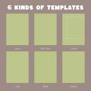 Textured Green Digital Notes Template - Printable, A4, US Letter ...