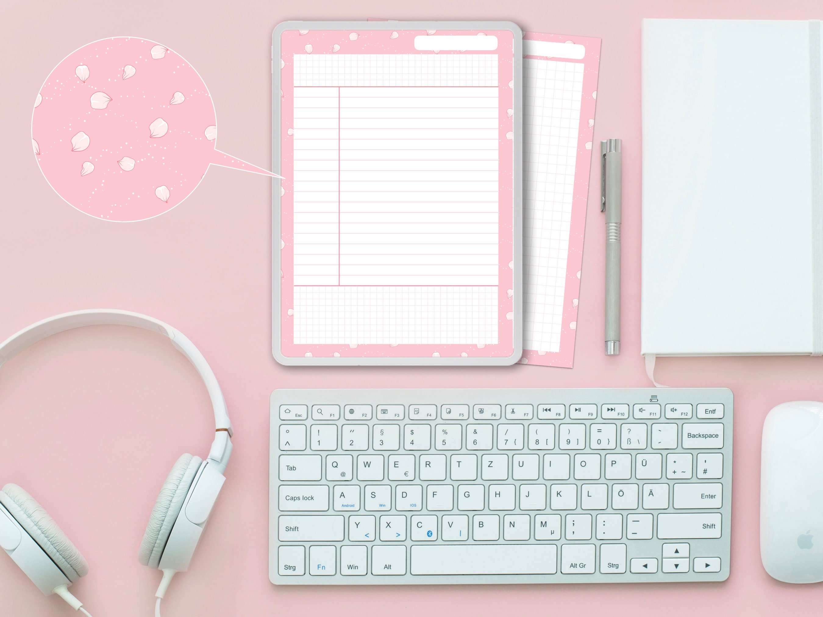 Sakura Digital Notes Template Printable A4 US Letter - Etsy