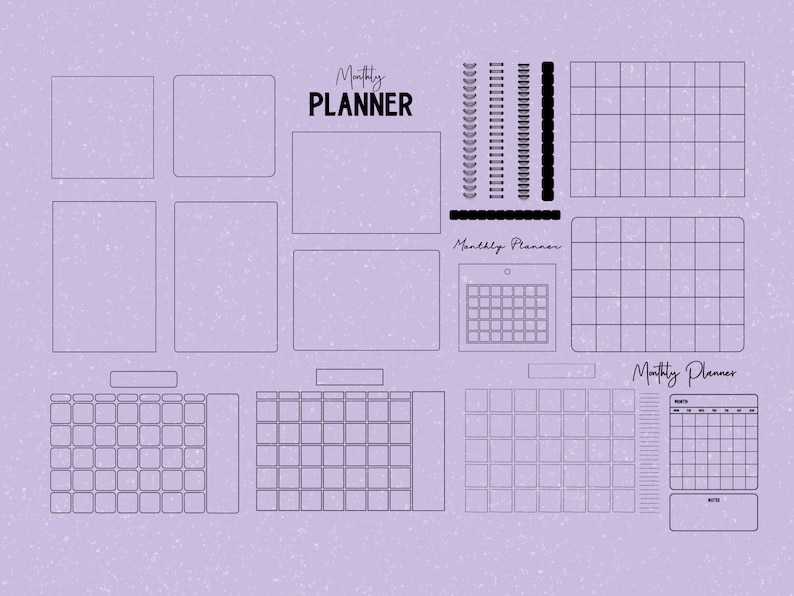 Digital Planners & Calendar Procreate Stamp Brush Set 2 - Etsy