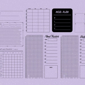 Digital Planners & Calendar Procreate Stamp Brush Set 2 - Etsy