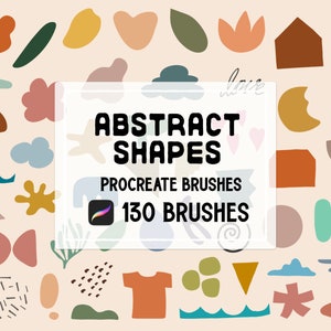 Abstract Shape Silhouette Procreate Stamp Brush Set - Etsy
