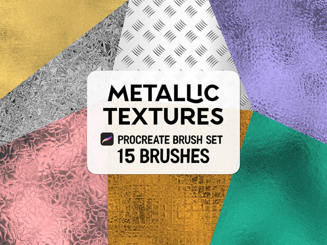Metallic Texture Procreate Brush Set - Etsy