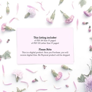 Sakura Digital Notes Template Printable A4 US Letter | Etsy