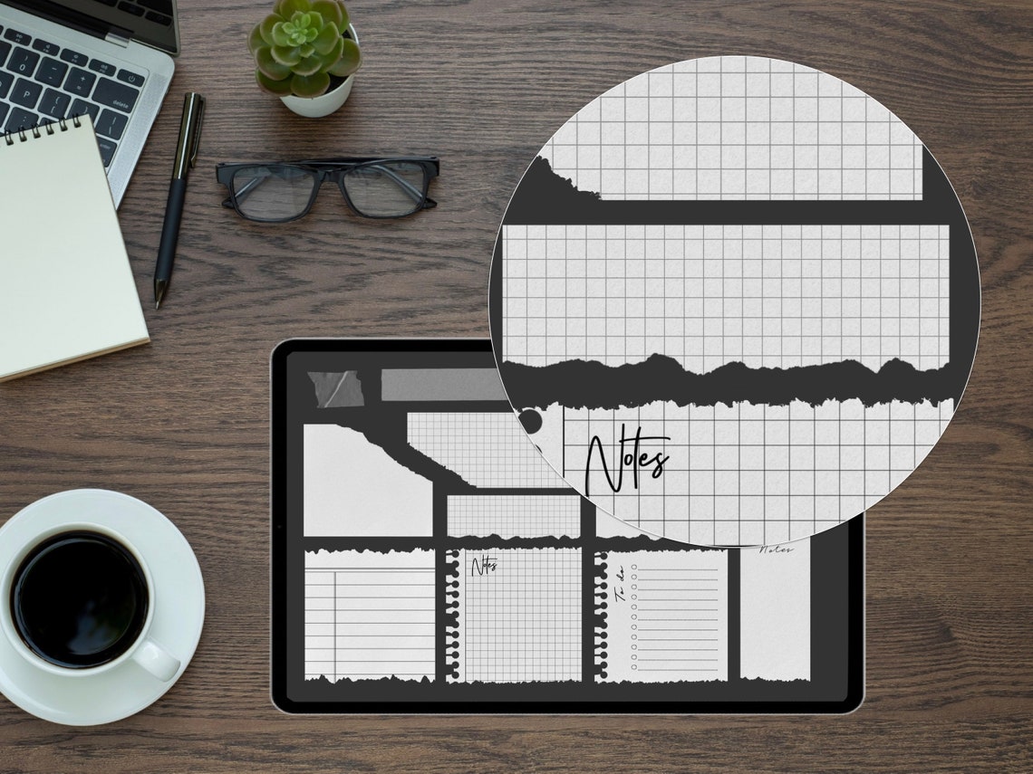 Vintage Torn Paper Digital Stickers Set Sticky Notes Washi - Etsy