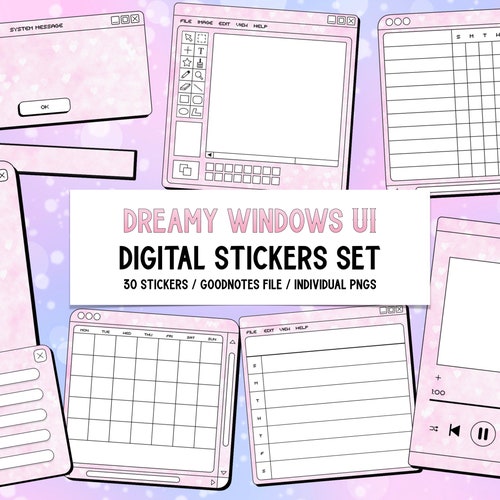 Aesthetic Computer Pop up Stickers Set - Etsy