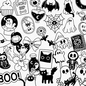 Cute Halloween Procreate Stamp Brush Set - Etsy