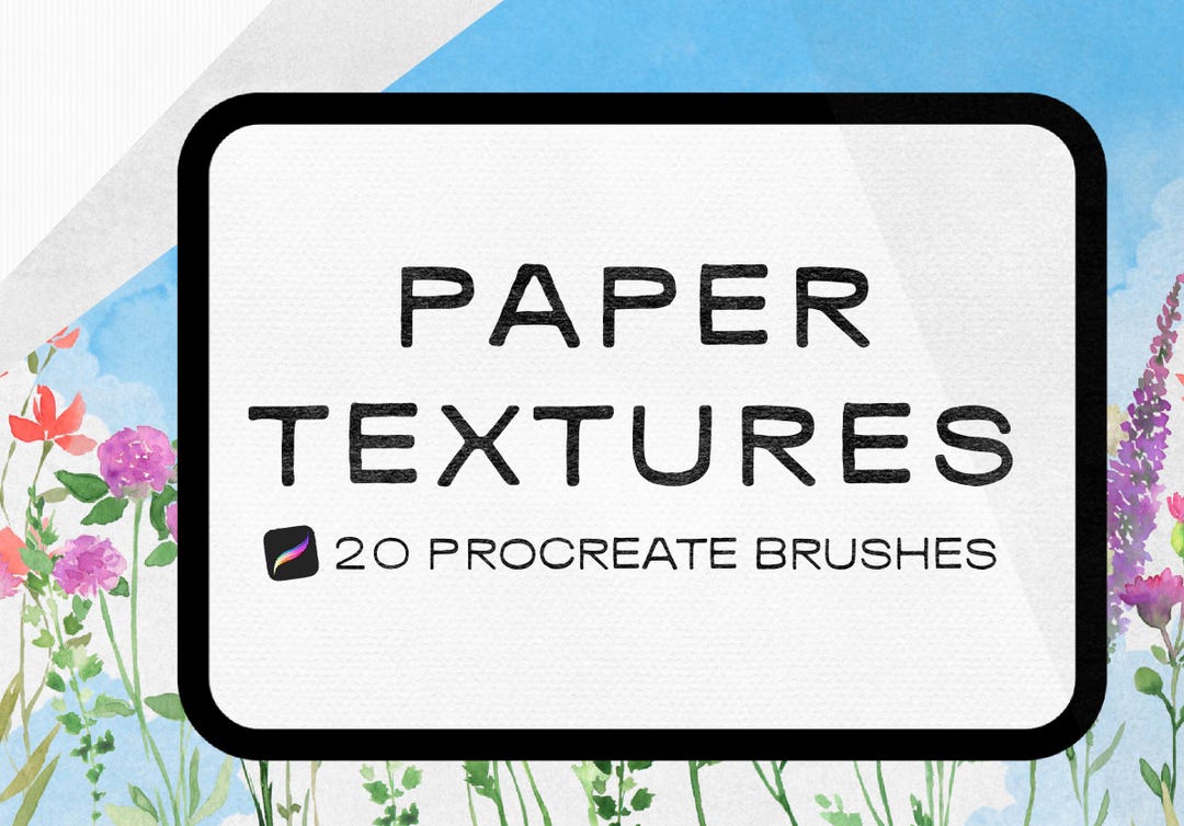 Paper Texture Pattern Procreate Brush Set - Planner, Watercolor ...
