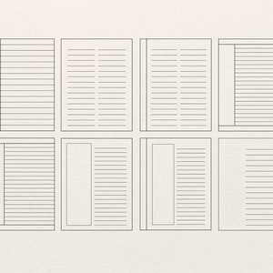 US Letter Ratio Note Templates Procreate Stamp Brush Set - Etsy