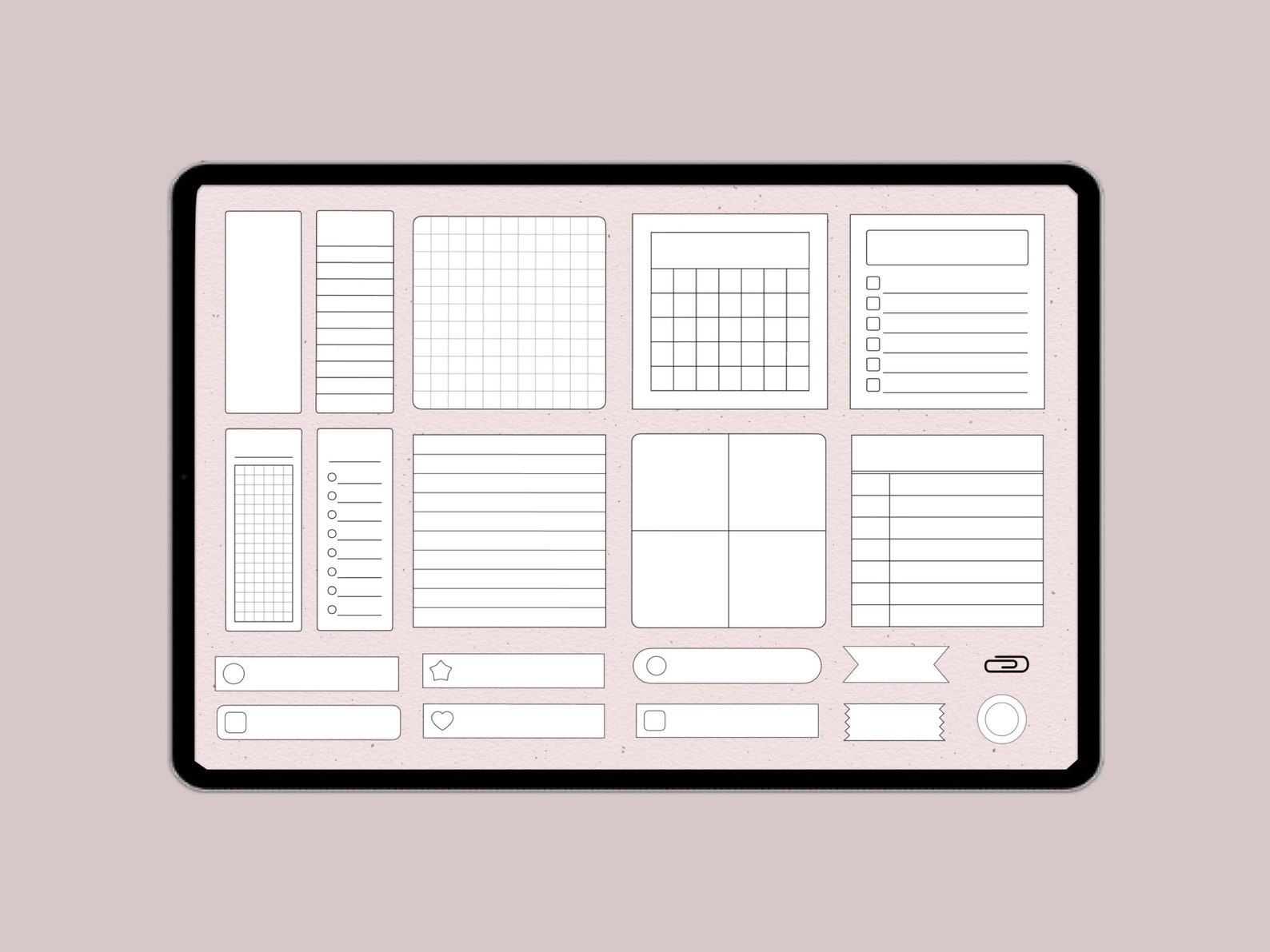 Planner Word & Sticky Notes Digital Stickers Set, Png, Goodnotes - Etsy