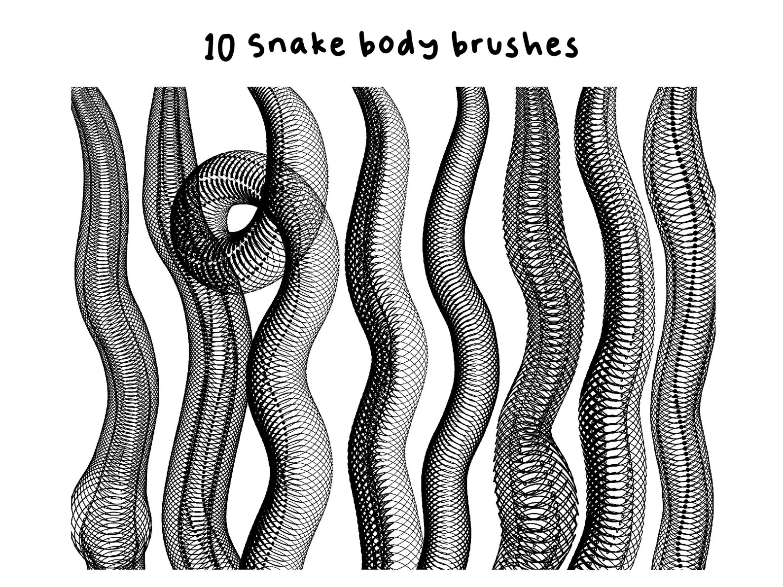 Snake Scale Print Pattern Procreate Brush Set - Etsy