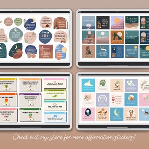 Boho Positive Affirmation Digital Stickers Set - Goodnotes, PNG - Etsy