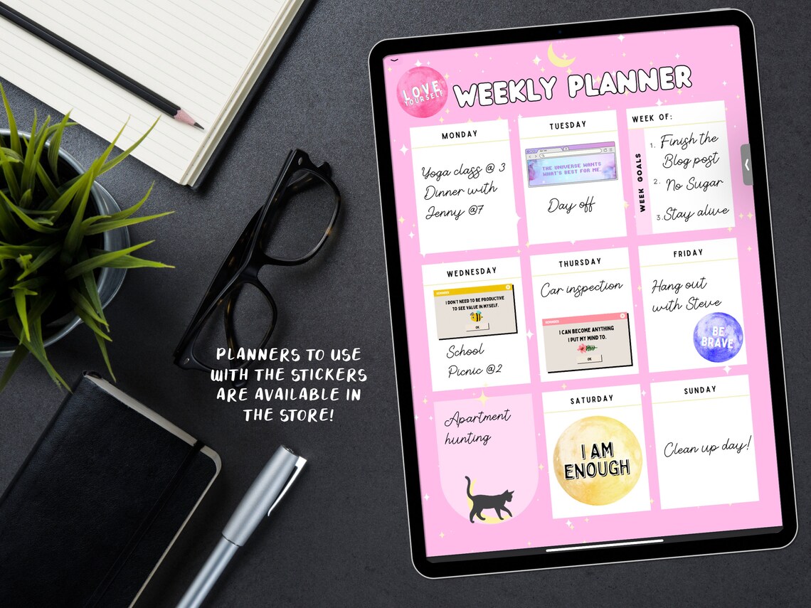 Positive Affirmation Digital Stickers Bundle Goodnotes PNG - Etsy